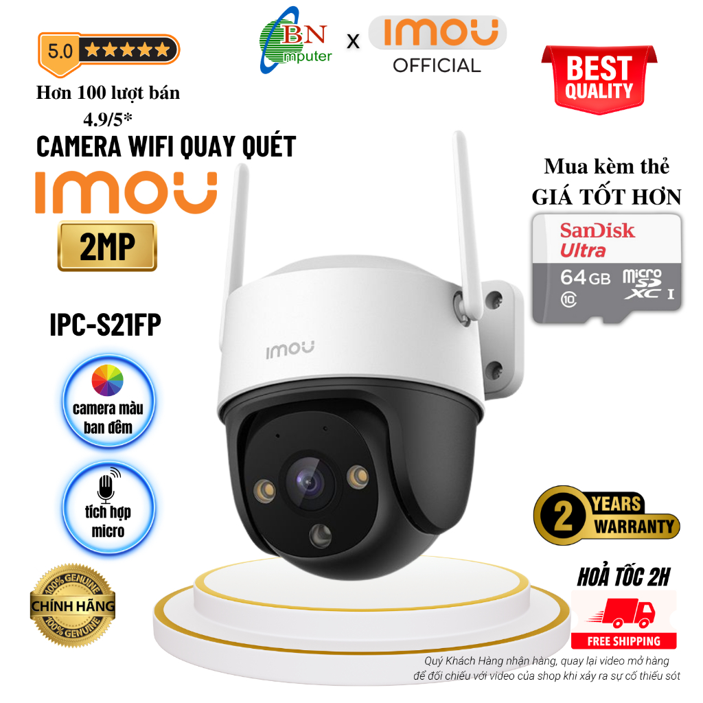Camera wifi Imou S21FP 2.0MP S41FP 4.0MP Full color ban đêm có màu ...