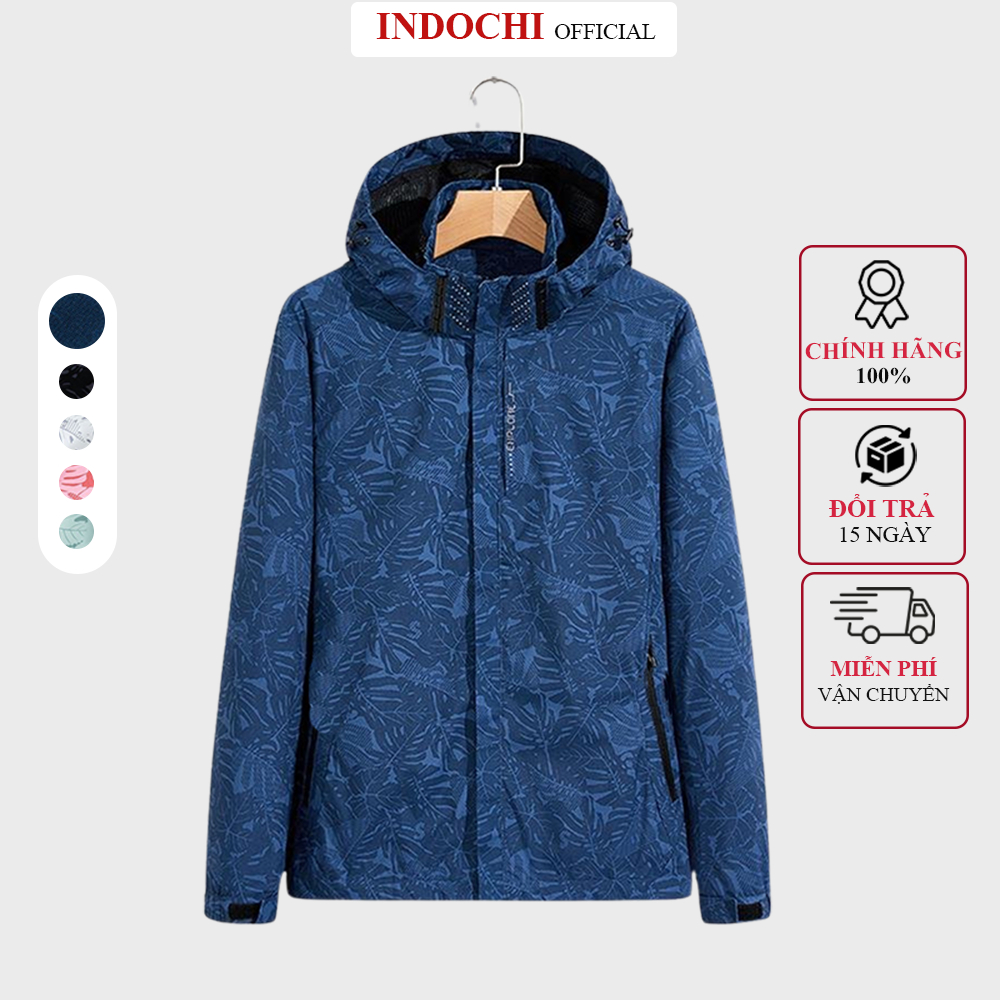Áo Khoác Gió Nam Nữ INDOCHI vải gió tráng bạc, chống nước, chống gió ...