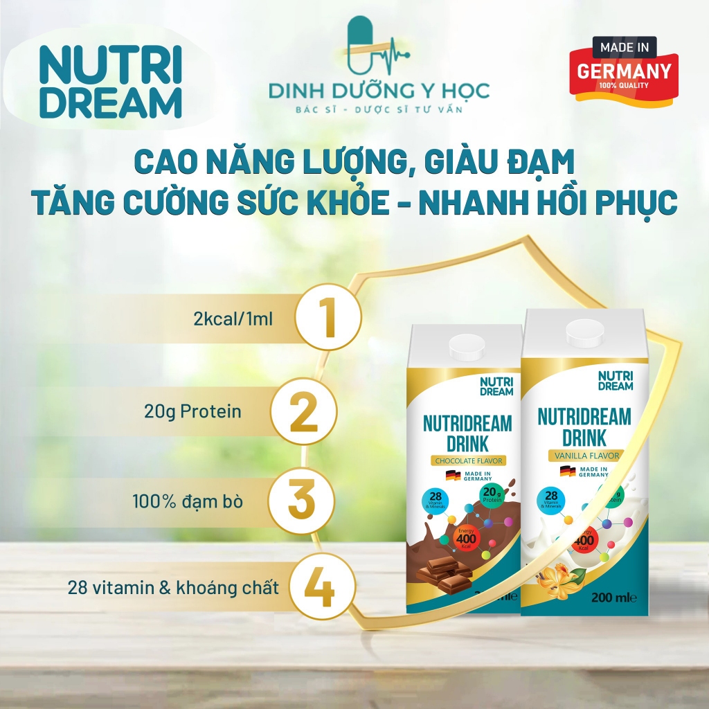 (Date mới) Nutridream Drink của Đức Dinh dưỡng cao năng lượng cao đạm ...