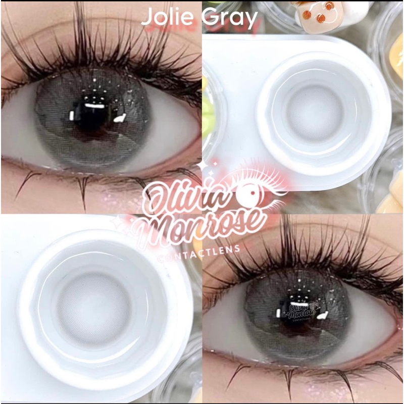 Lens Douyin JOLIE Xám Không Giãn Có sẵn Từ [ 0 - 7 ] Độ ( Tặng khay ...