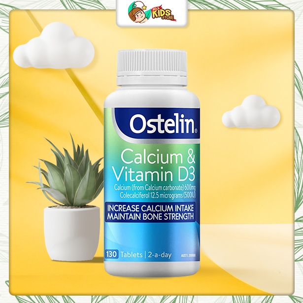 Viên Uống Canxi Cho Bà Bầu Ostelin Calcium & Vitamin D3 của Úc 130v - Ostelin | Shopee Việt Nam