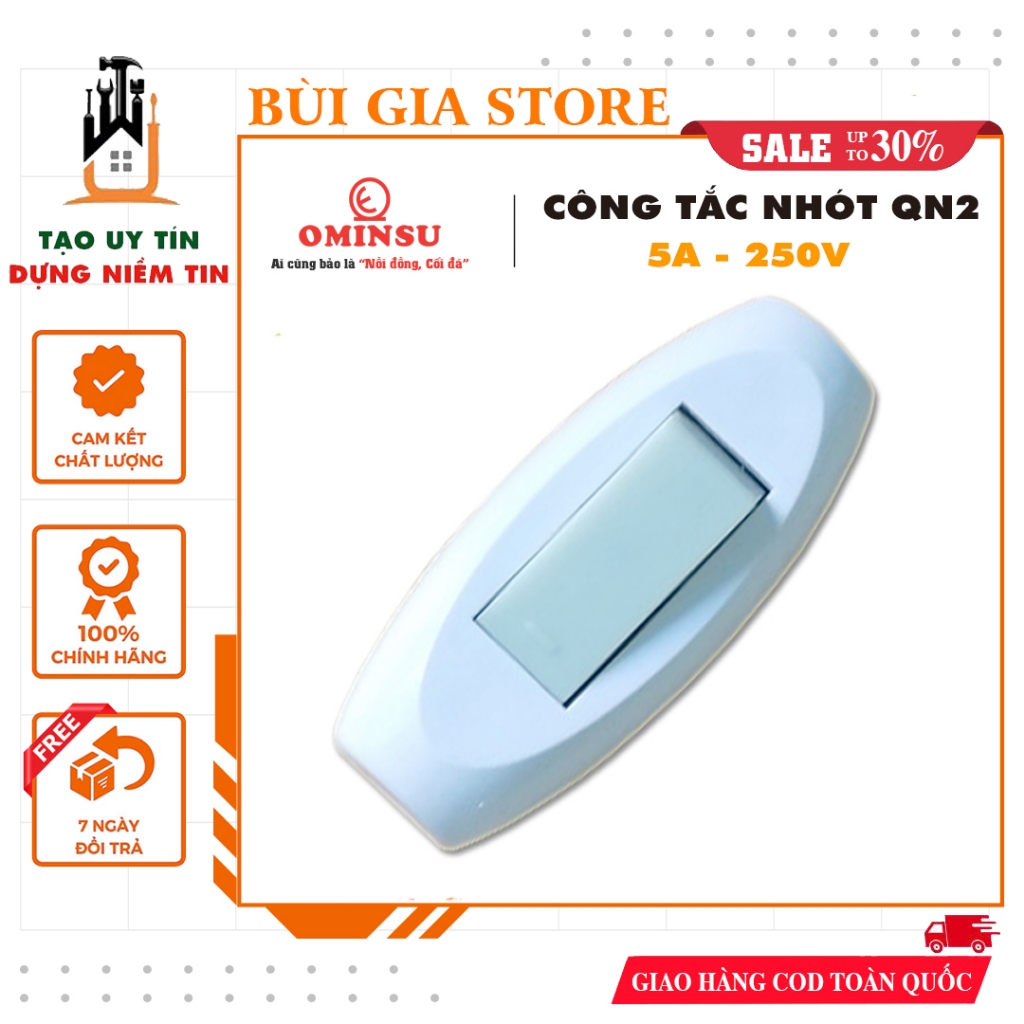 Công tắc quả nhót dạ quang Ominsu QN2 5A - 250V loại cực kẹp | Shopee ...