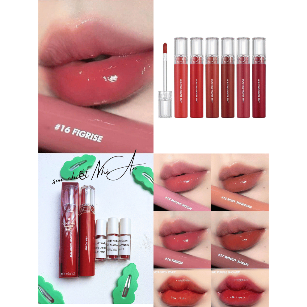 [SON CHIẾT] Son Romand Glasting Water Tint Full Màu 01-17 | Shopee Việt Nam