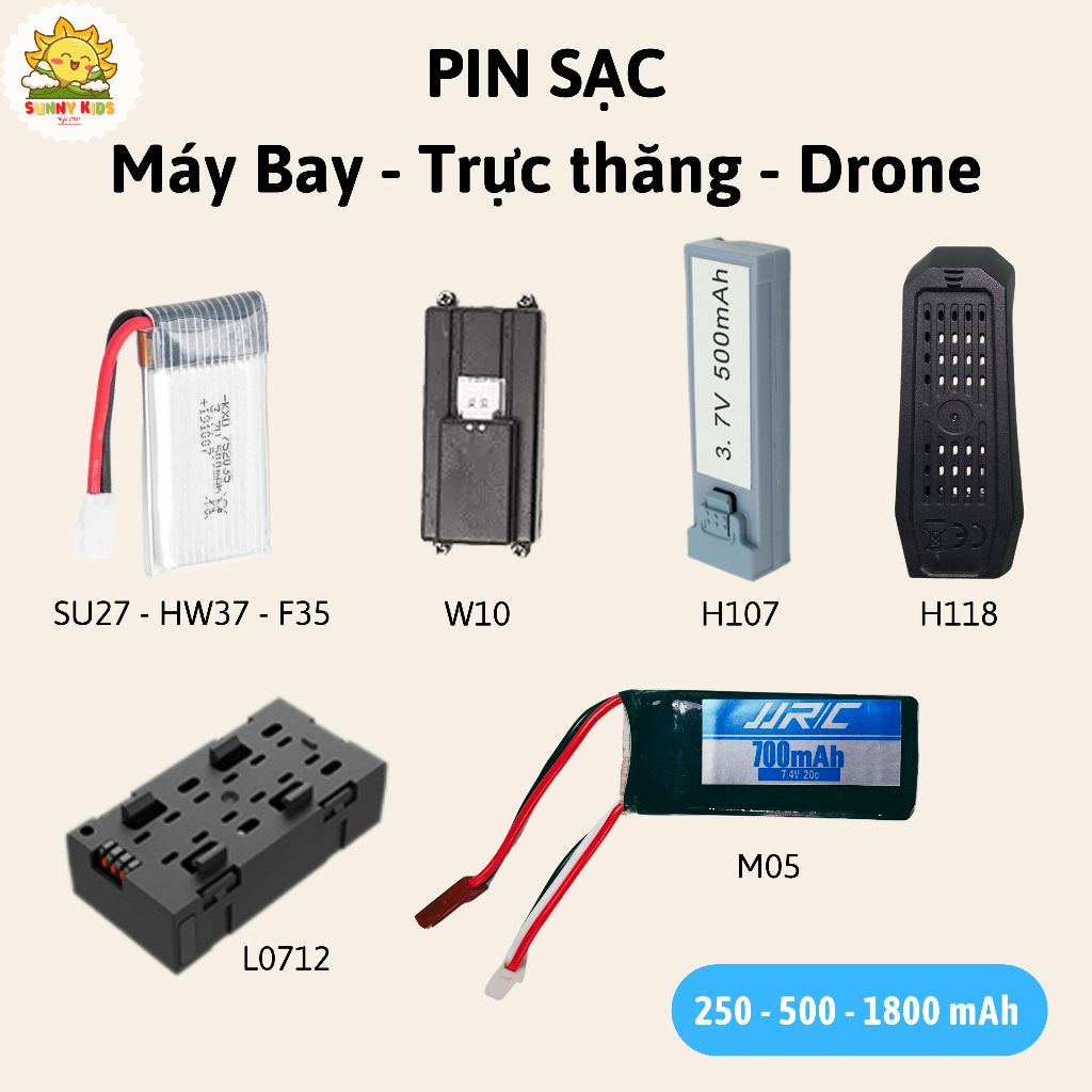 Pin cho đồ chơi Máy bay và Drone Mini Điều khiển từ xa, Máy bay SU27 ...