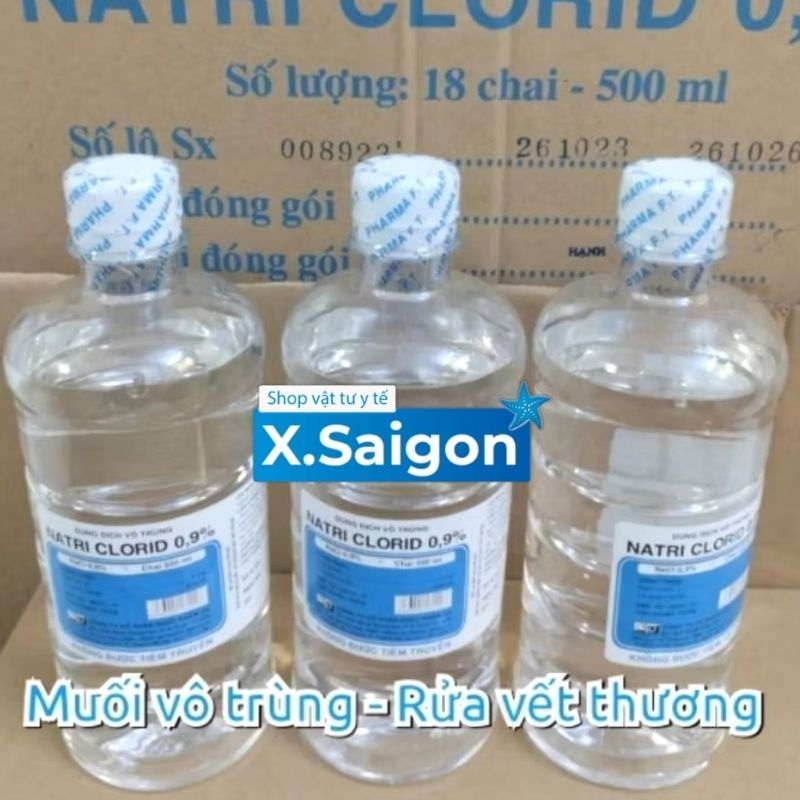 Nước muối Sinh lý 0,9% chai 500 ml. | Shopee Việt Nam