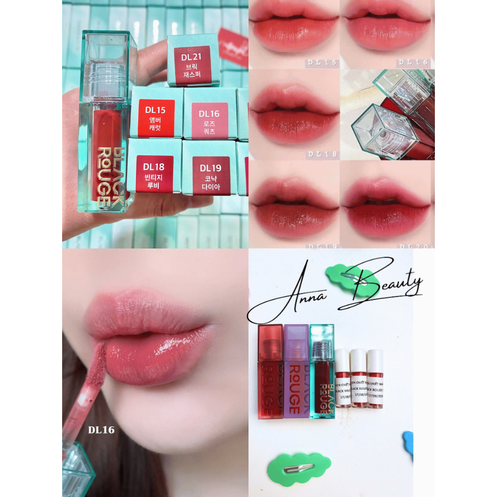 SON CHIẾT Black Rouge Double Layer Full Màu DL03 DL06 DL13 DL18 DL16 ...