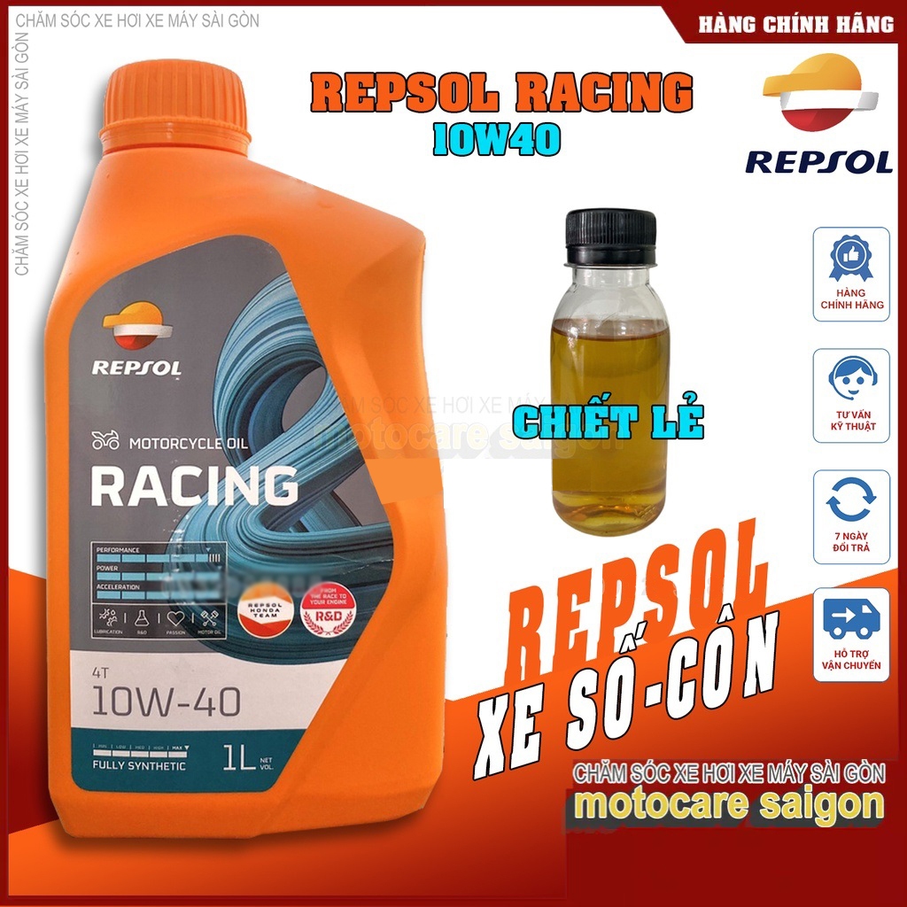 COMBO Nhớt Repsol Racing 10W40 4T Fully Synthetic 1 Lít, REPSOL MXR ...