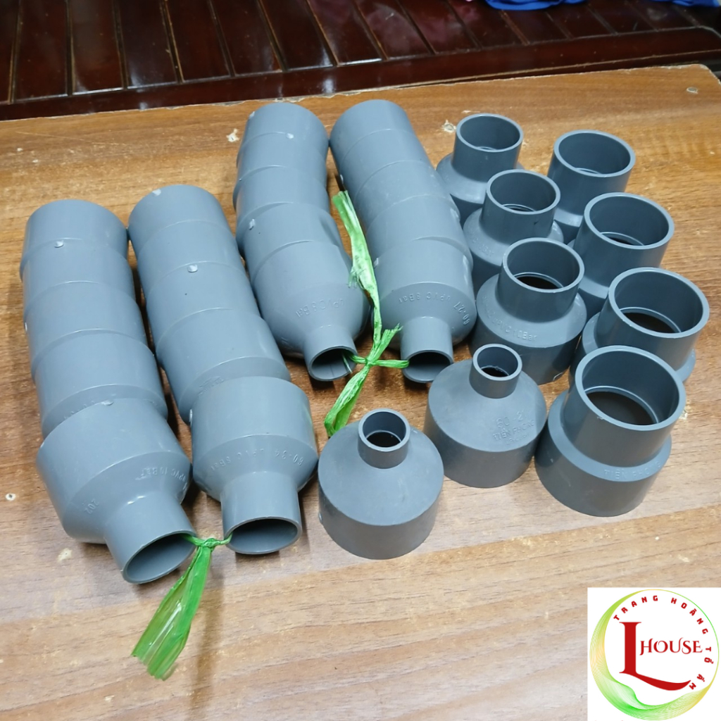 Côn thu PVC 60, Chuyển bậc PVC, Côn PVC D60/48, 60/42, 60/34, 60/27, 60 ...