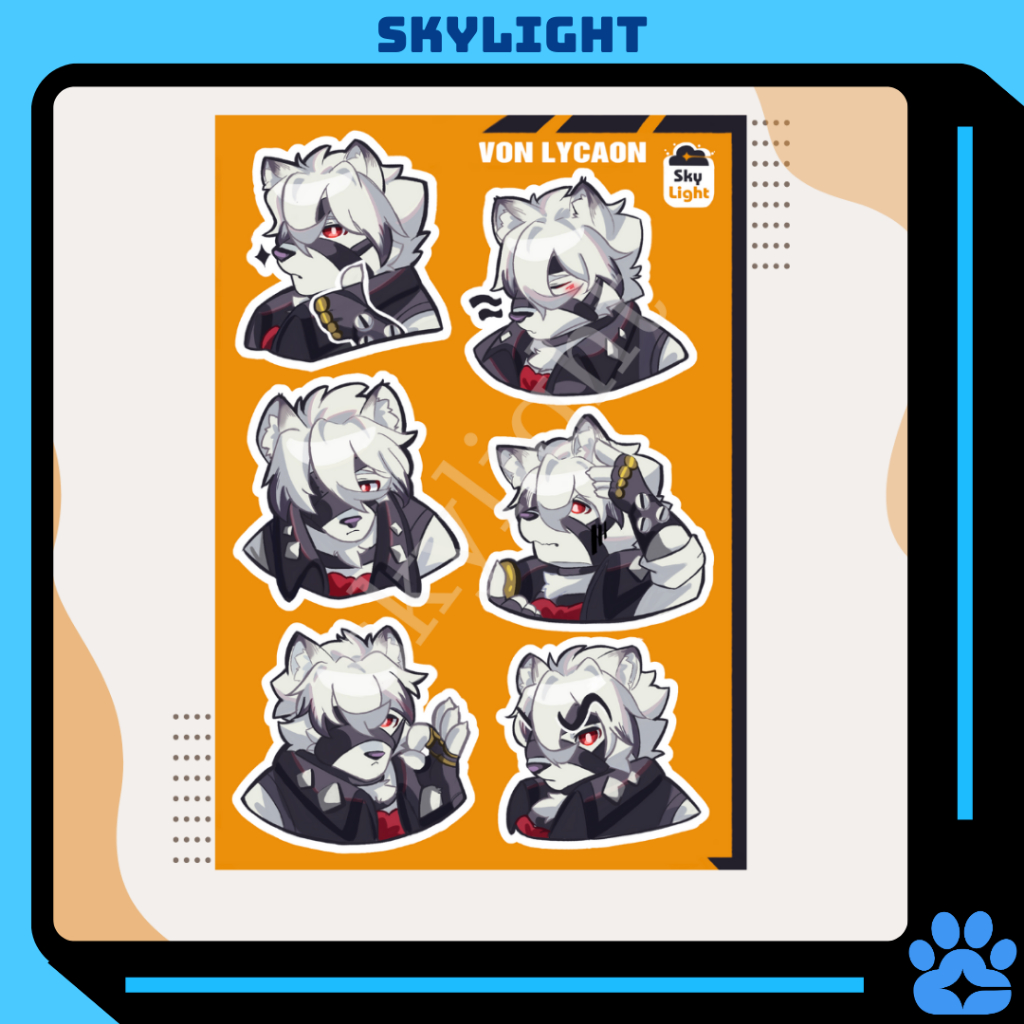 NO.05 VON LYCAON - Sticker Furry Sheet A6 Decal chống nước | Shopee ...