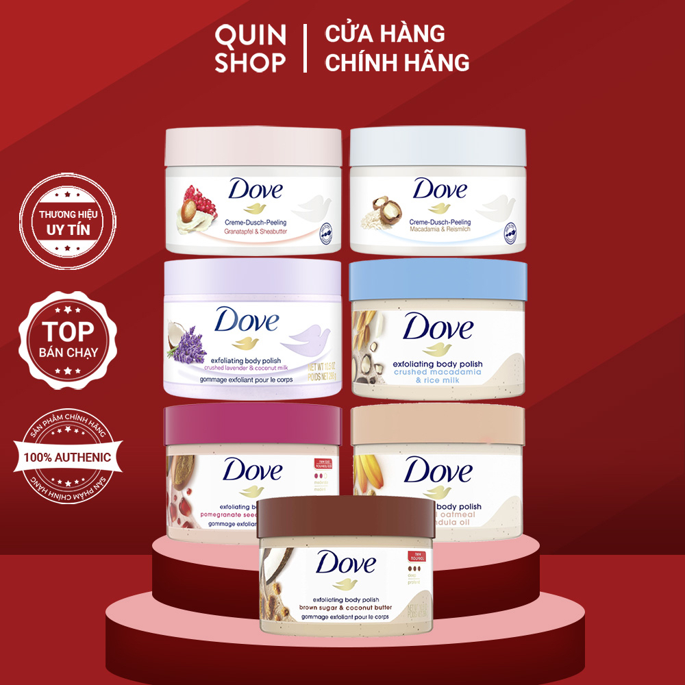 Kem Tẩy Tế Bào Chết Body Dove Macca Lựu Đỏ Chăm Da Sáng Mịn, Giữ Ẩm ...