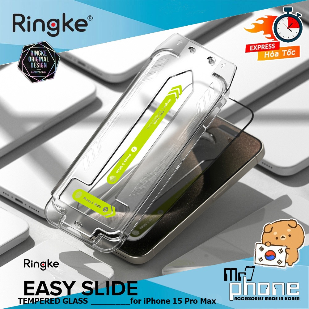Cường lực Ringke Easy Slide Tempered Glass iPhone 16 Pro Max / 16 Pro ...