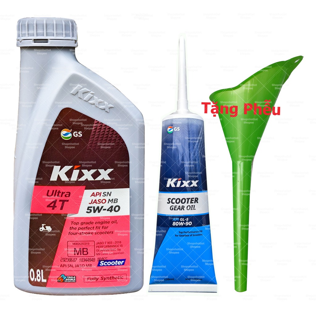 Dầu nhớt tổng hợp tay ga KIXX SCOOTER ULTRA 5W40 800ml ( 0.8L ) + Nhớt ...