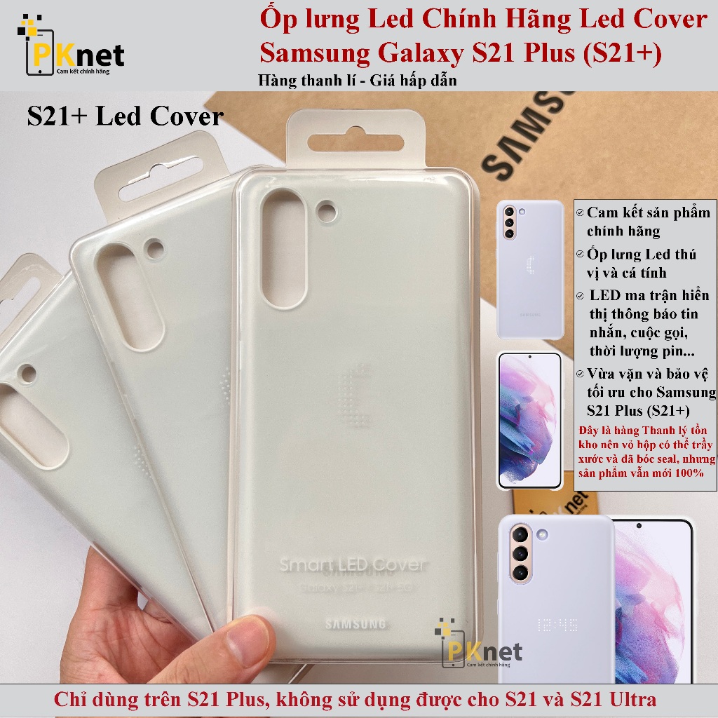 Ốp lưng Samsung S21 Plus (S21+) Smart Led Cover Chính Hãng, ốp lưng ...