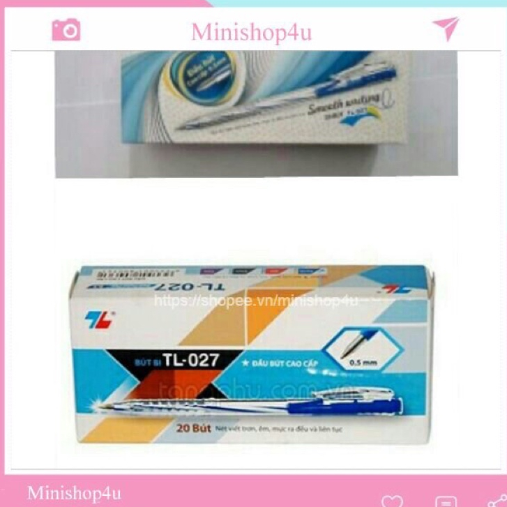 hộp 20 chiếc bút bi TL 027 đủ màu | Shopee Việt Nam