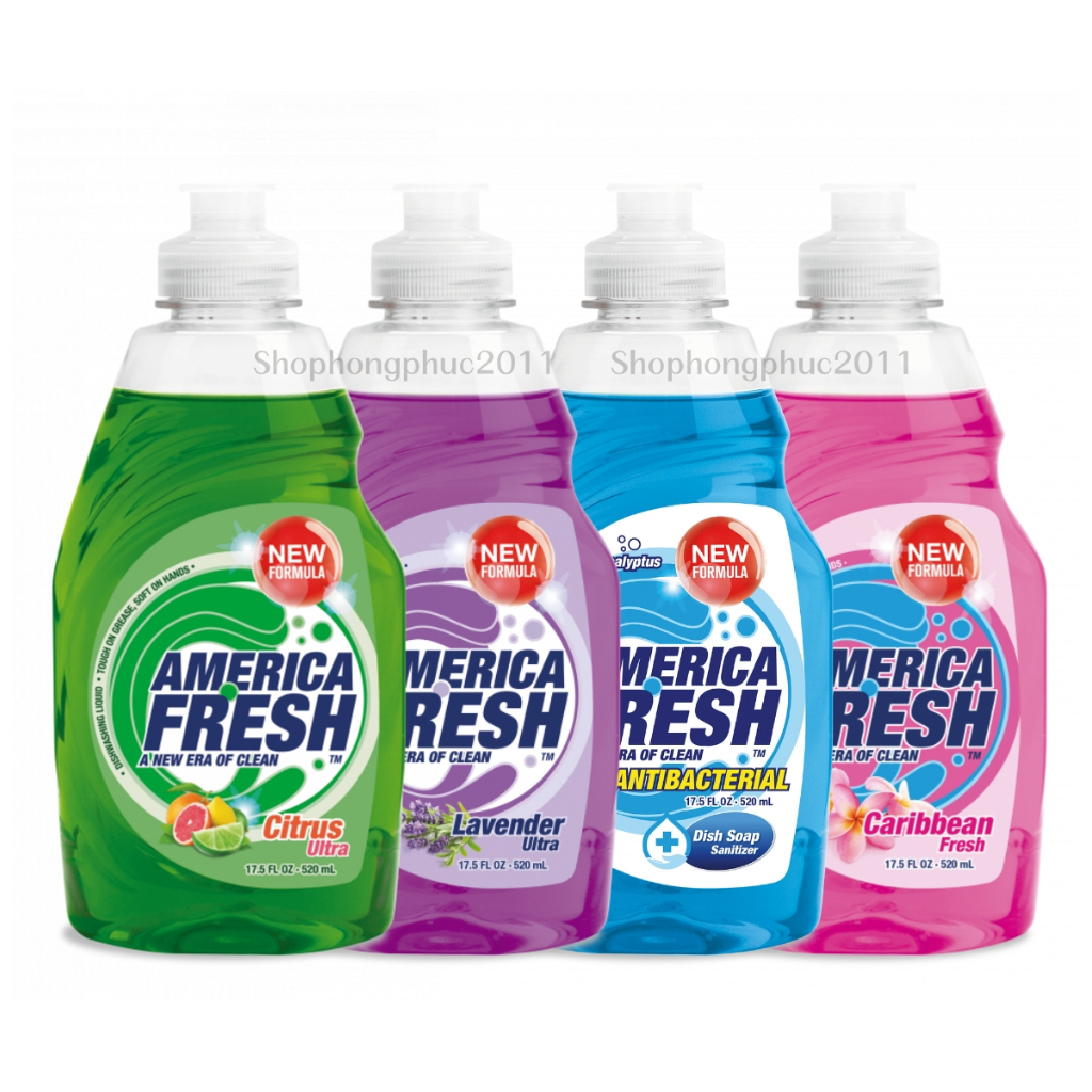 Nước rửa chén American Fresh 520ml, 860ml Mỹ | Shopee Việt Nam