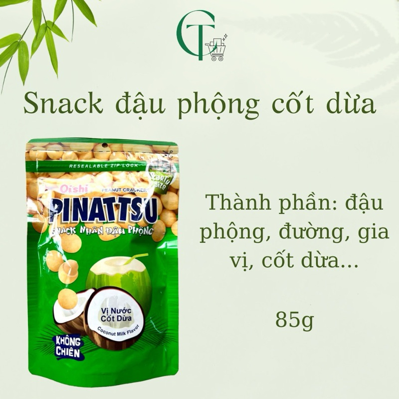 Snack Đậu phộng Pinattsu nhiều vị gói 85g hãng oishi | Shopee Việt Nam