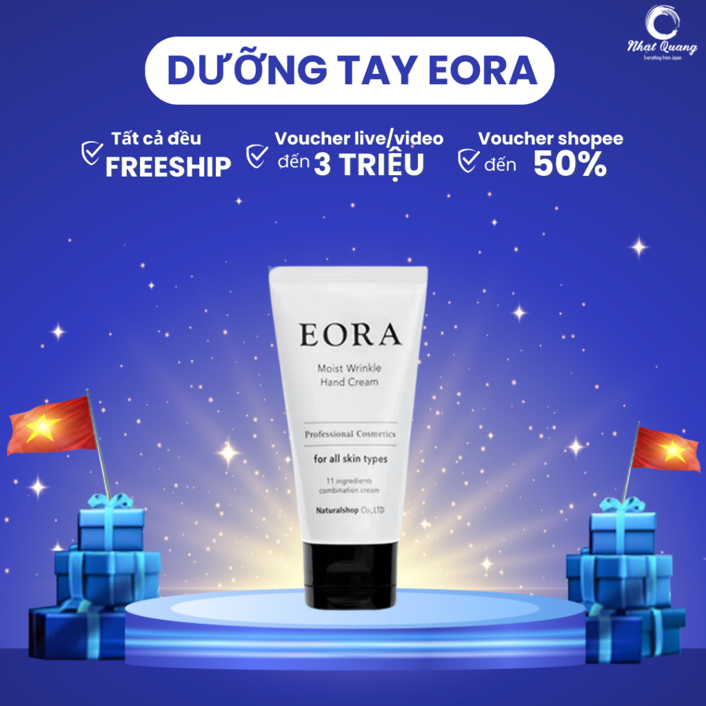 Kem Tay Hỗ Trợ Giảm Nhăn, Đồi Mồi - Eora - Nội Địa Nhật 50g - Natural | Shopee Việt Nam