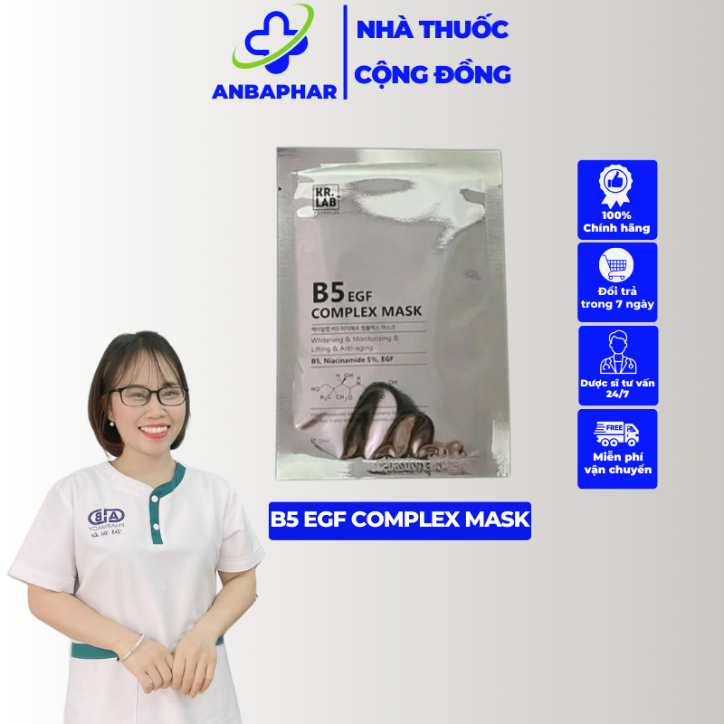 Mặt Nạ B5 Kr Lab, Mặt Nạ Giấy B5 EFG Complex Mask Cấp Ẩm Phục Hồi Tái ...