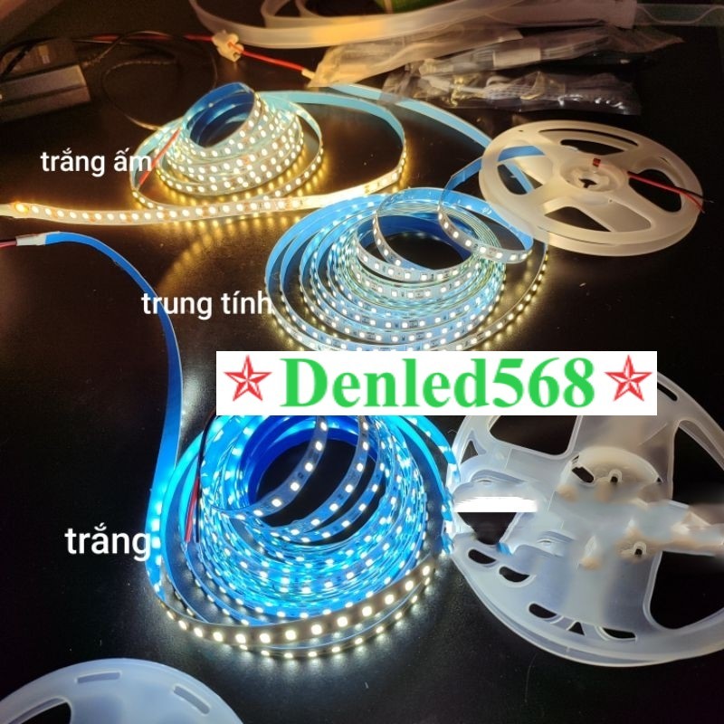 Led dán 12V đổi màu 5m Led dán cuộn 10m dùng dán nhôm định hình silicon ...