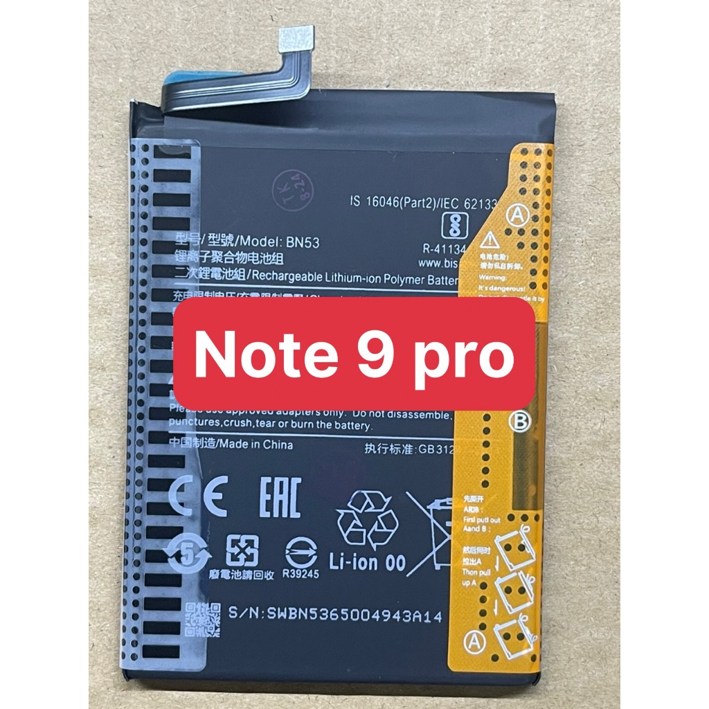 Pin xiaomi redmi note 9 pro 4G/ Note 10 pro 4G - model BN53/ Dung lượng ...