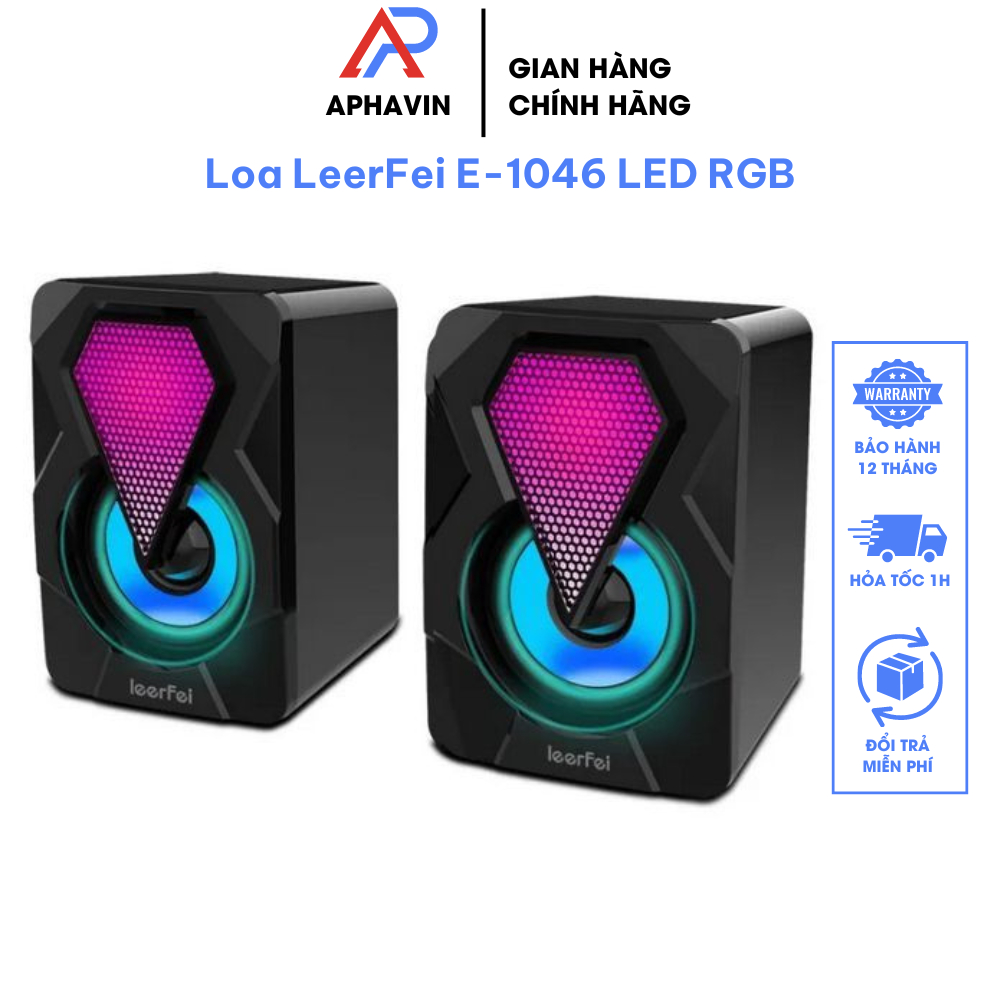 Loa Máy Tính Cắm Nguồn LeerFei E-1046 LED RGB Nhiều Màu - Âm Thanh Cực ...
