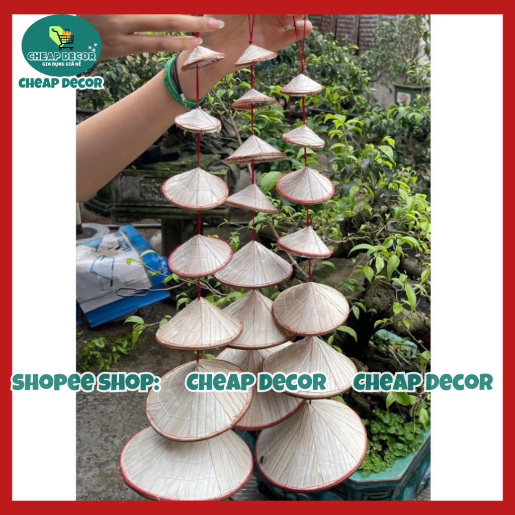 Dây nón mini trang trí, nón dây decor treo tường tiểu cảnh | Shopee ...