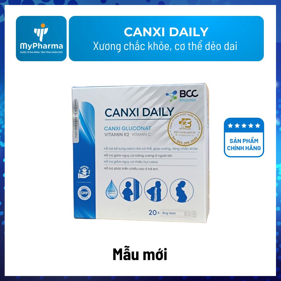 Canxi Daily – Canxi hữu cơ, xương chắc khỏe, cơ thể dẻo dai - hộp 20 ...
