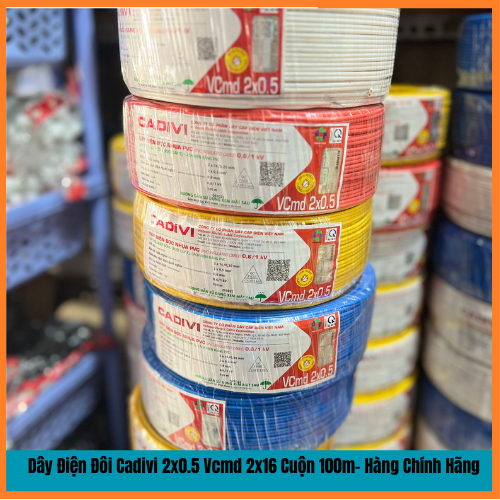Dây Điện Đôi Cadivi 2x0.5 Vcmd 2x16 Cuộn 100m- Hàng Chính Hãng | Shopee ...