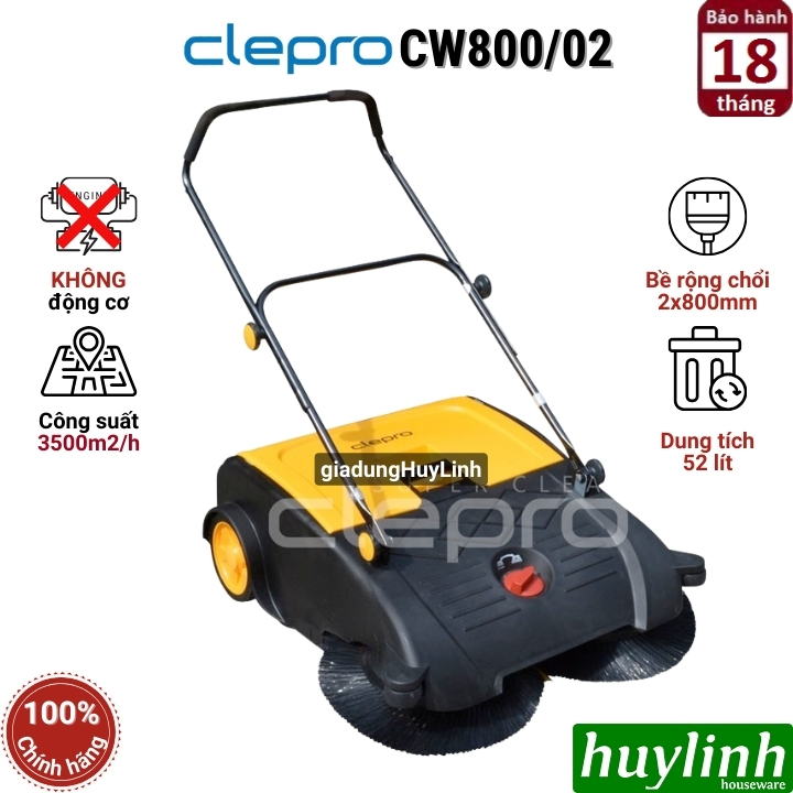 Máy quét rác không động cơ Clepro CW800/02 [CW-800/02] | Shopee Việt Nam