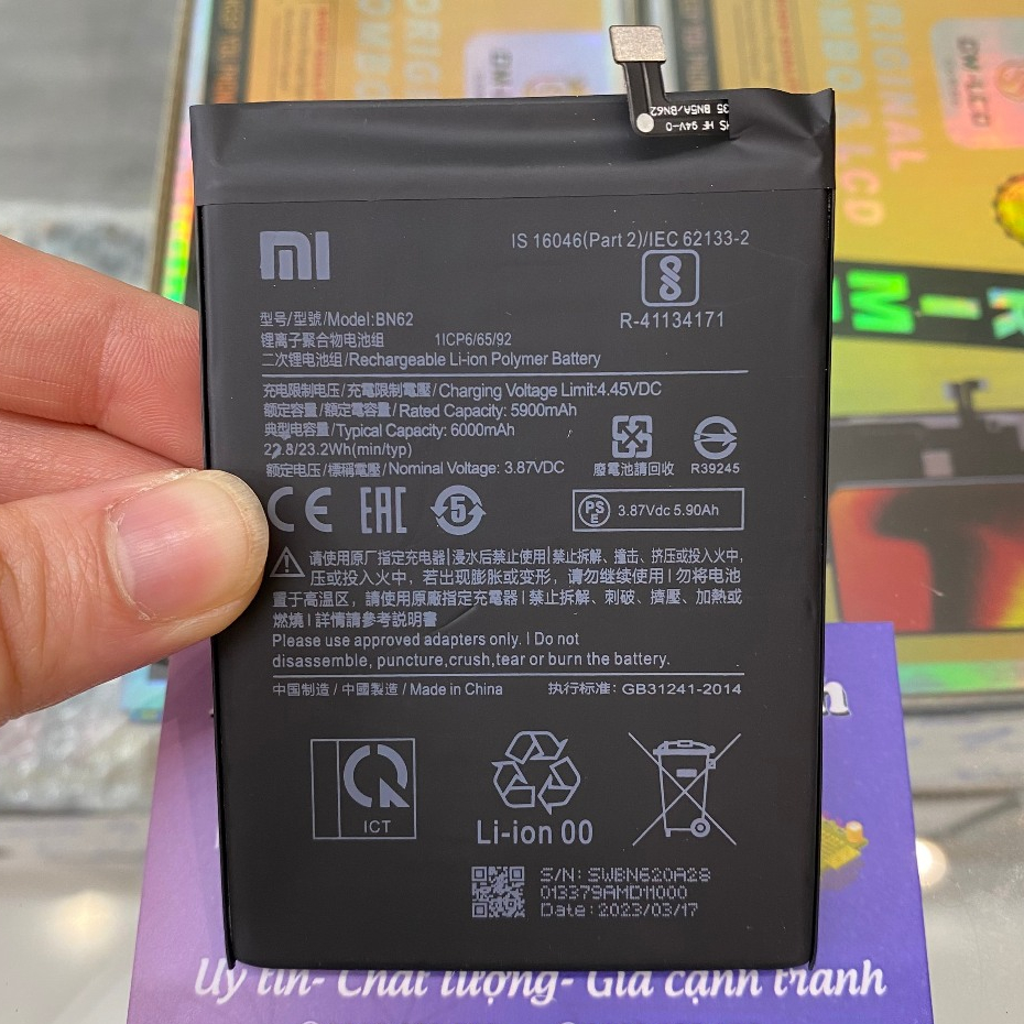 Pin Xiaomi Redmi Note 9 4G / Redmi 9T / Poco M3 (BN62) | Shopee Việt Nam