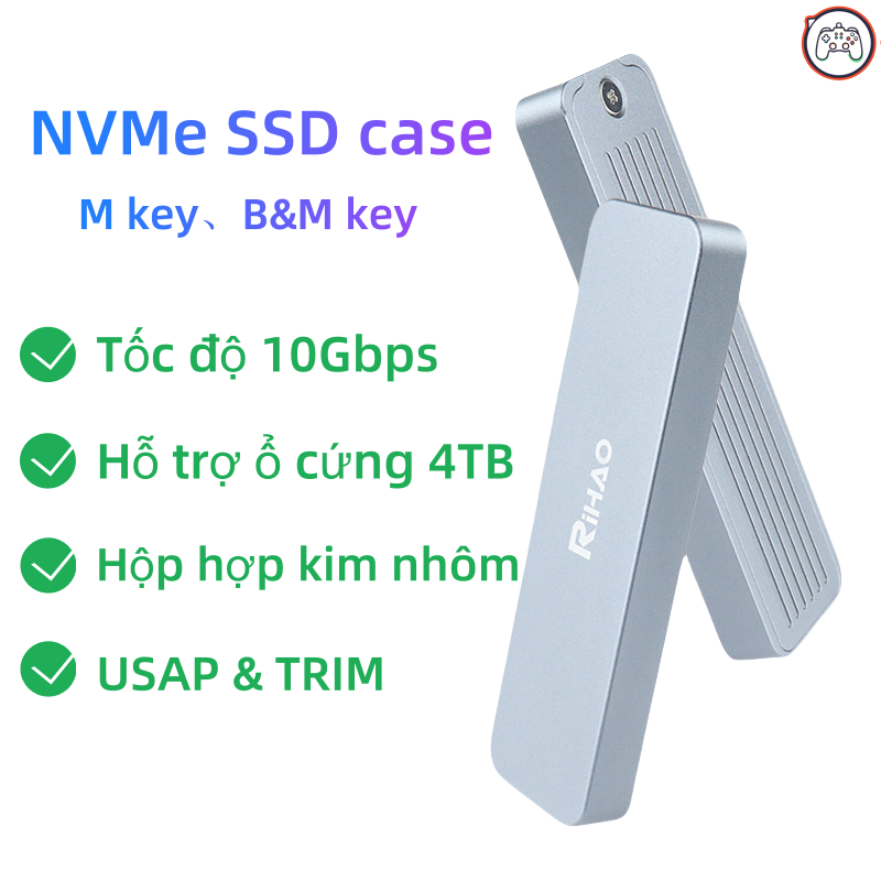 Hộp đựng SSD M.2 NVMe SATA 10Gbps Typec USB 3.2 Gen2 SSD box SSD case Hỗ UASP tăng tốc | Shopee ...