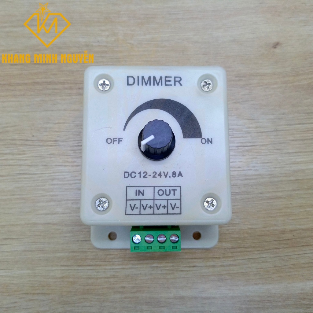 (Không dùng cho Motor) Dimmer LED 12V-24V DC - 8A giảm và điều chỉnh độ ...
