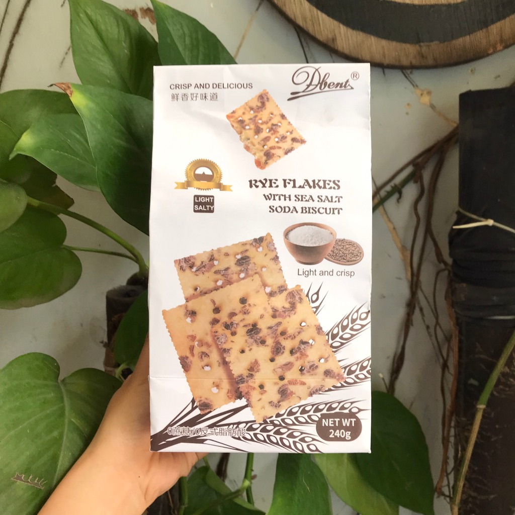 Bánh Quy Mặn Ăn Kiêng Dbent Rye Flakes Sea Salt Soda Biscuit Vị Lúa ...