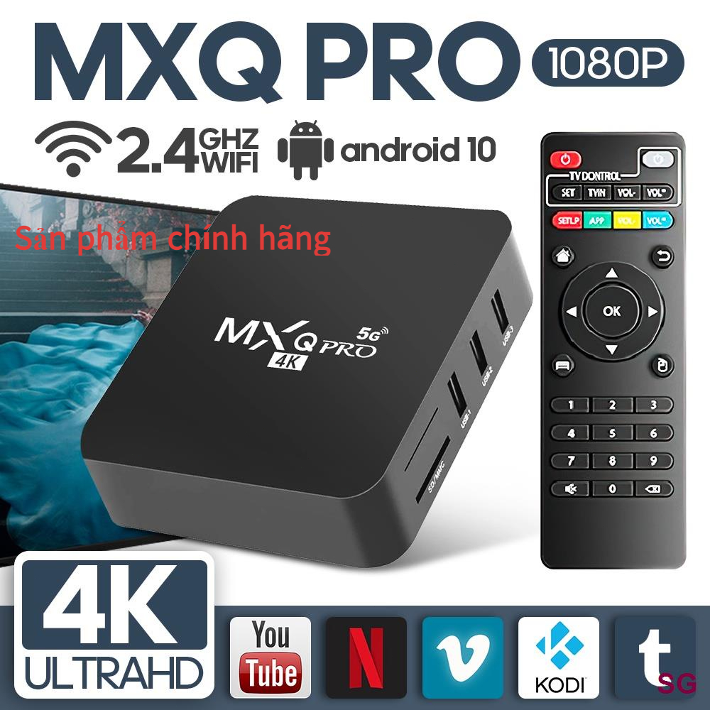 Android TV Box MXQ PRO,Hộp giải mã TV Internet,Tiếng Việt Wifi5G,độ phân giải 4K,8G+128GB/16GB ...