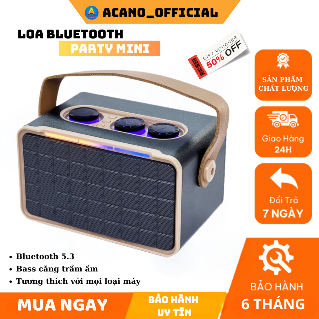 Loa Bluetooth Bass Ngon Party 200 Mini Led Công Suất Lớn Bass Siêu Trầm ...