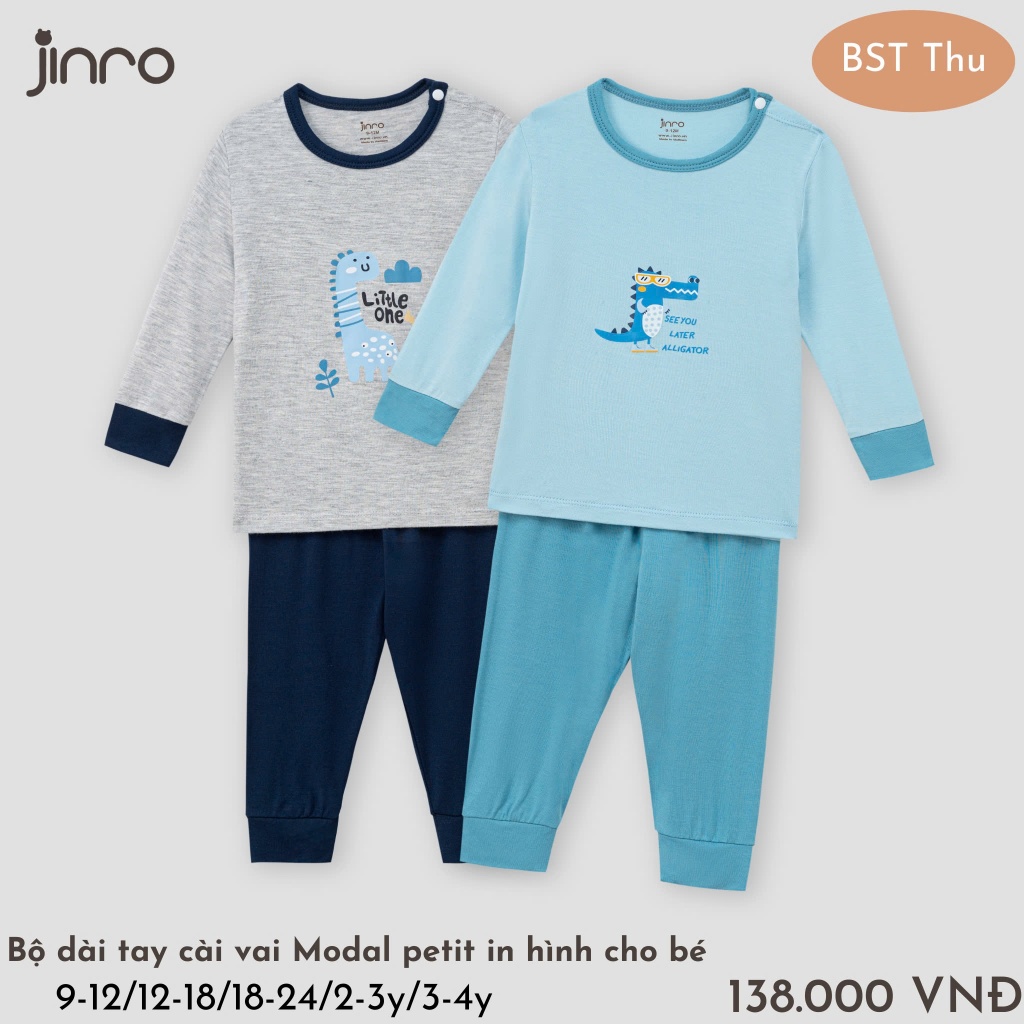Bộ cài vai dài tay Modal Petit in hình Jinro cho bé JT07 | Shopee Việt Nam