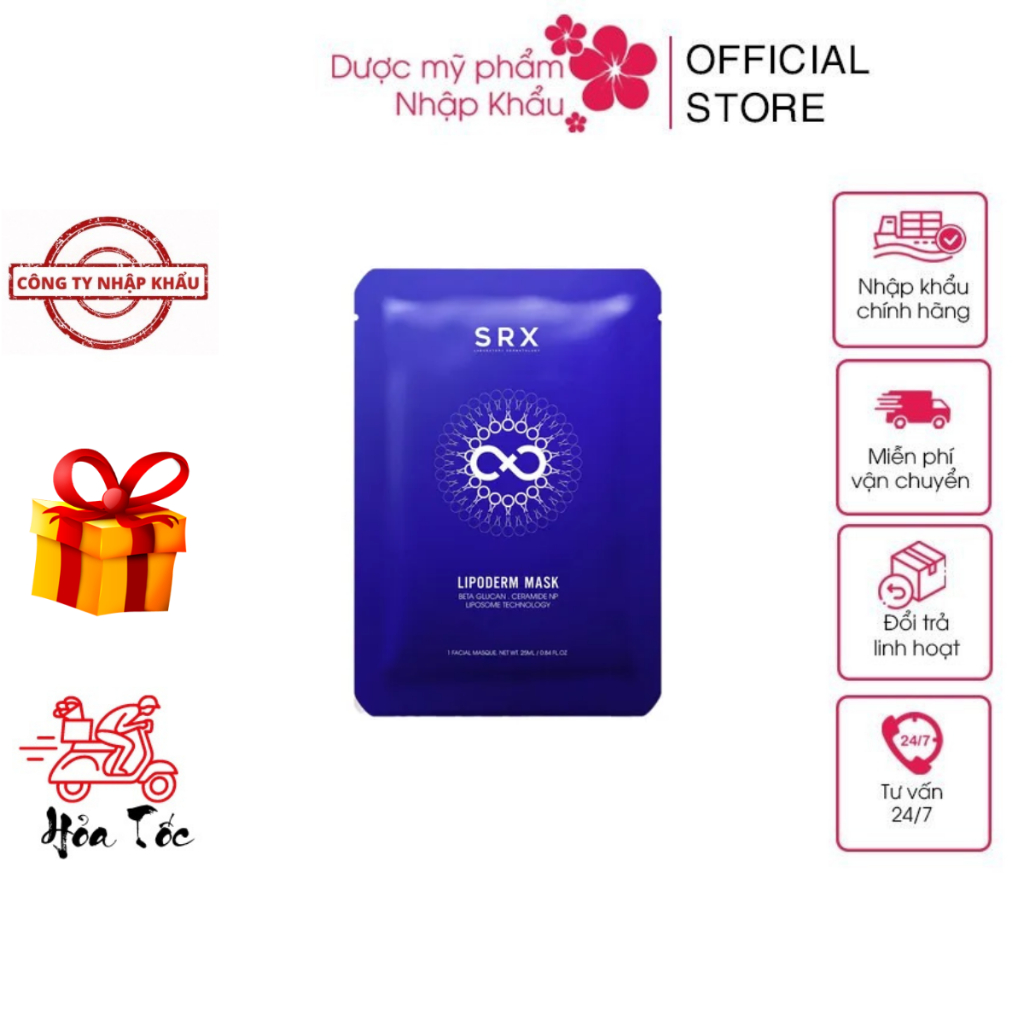 Mặt nạ SRX Lipoderm Mask tế bào gốc phục hồi da giúp dưỡng ẩm, làm đều ...