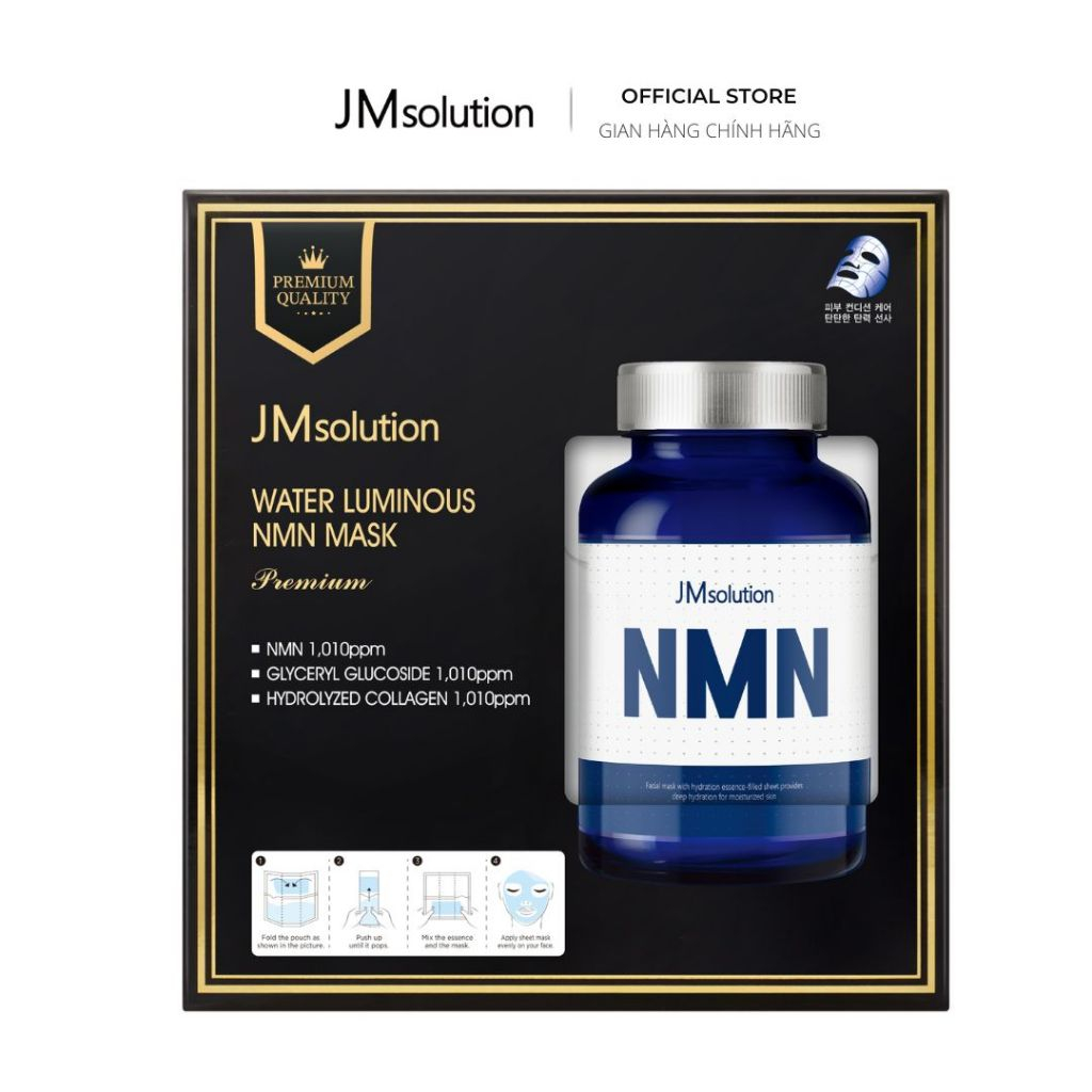 Mặt Nạ Săn Chắc Da Cao Cấp JMSOLUTION WATER LUMINOUS NMN MASK PREMIUM(1 Hộp x 5 Miếng) | Shopee ...