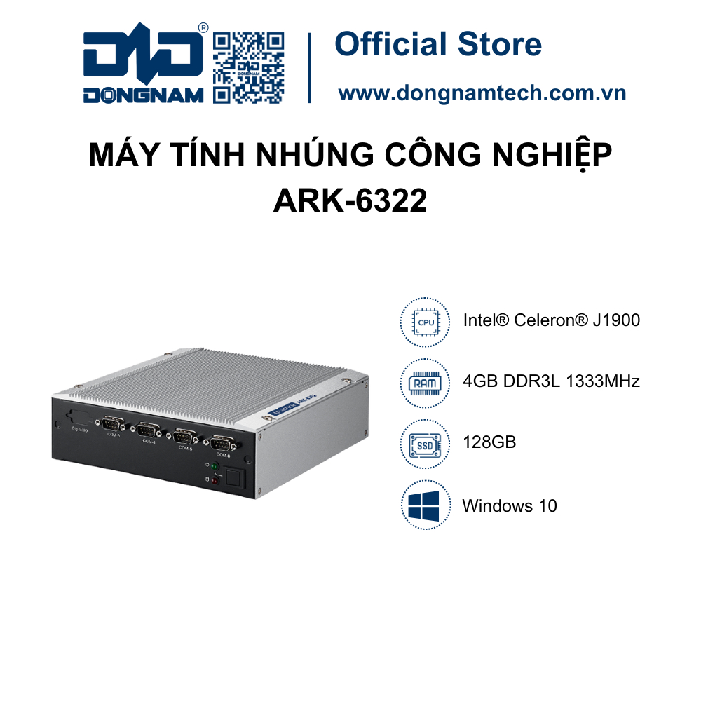 Máy tính nhúng công nghiệp không quạt ARK-6322 chính hãng ADVANTECH ...