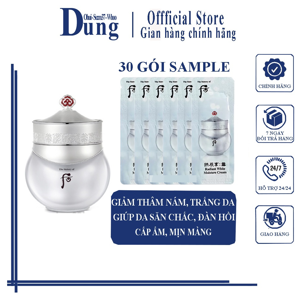 Combo 30 Gói Sample Kem Dưỡng Trắng Giảm Thâm Nám Whoo Radiant White ...