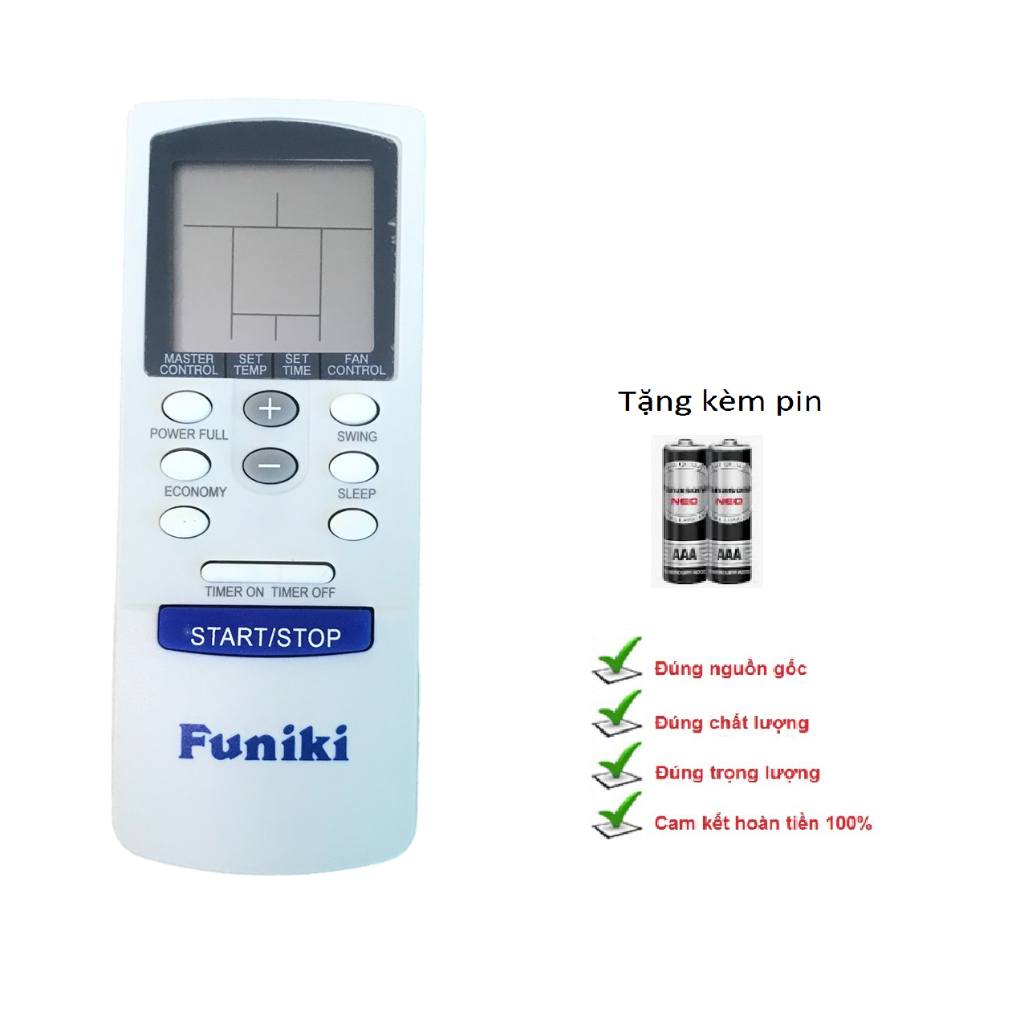 Điều khiển điều hòa máy lạnh Funiki 1 chiều và 2 chiều Inverter, R32 ...