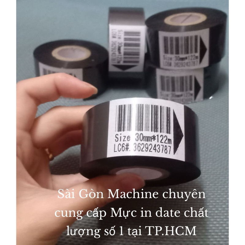 Mực ruban indate dùng cho máy in date dập tay DY8, HP241, màu đen, in ...