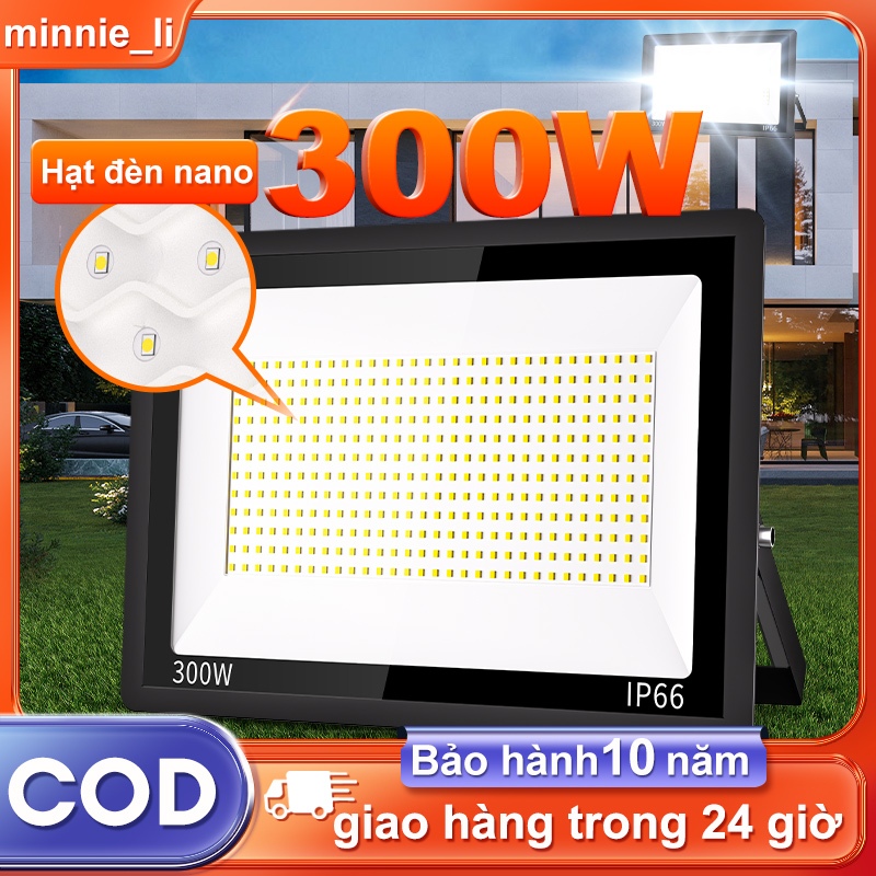 Đèn pha LED Siêu Sáng 300W Tiết Kiệm Điện Năng ánh sáng trắng 220V Vỏ ...