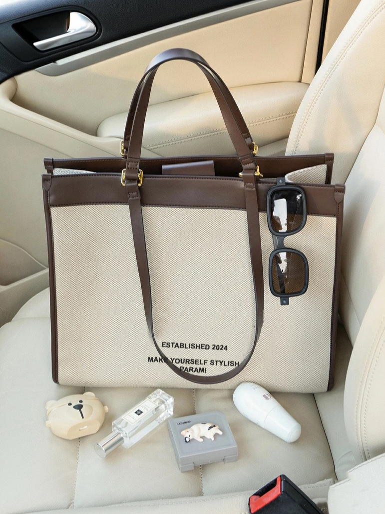 Túi xách tote nữ Besal Bag PARAMI, túi công sở hình hộp cỡ lớn, đựng ...