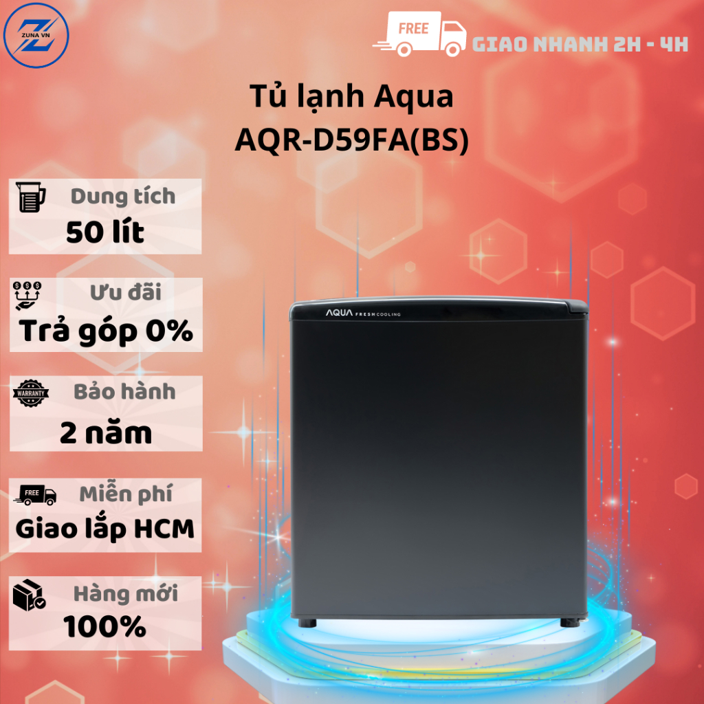 Tủ lạnh Aqua 50 lít AQR-D59FA(BS) - Bảo hành chính hãng 24 tháng ...