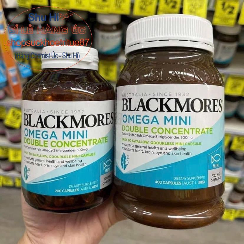 Dầu cá khử mùi, không mùi tanh viên nhỏ Blackmores Omega Mini Double ...