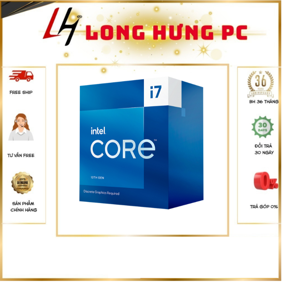 CPU intel Core I7 13700K, core i7 thế hệ 13 Full Box, nhập khẩu Bảo ...