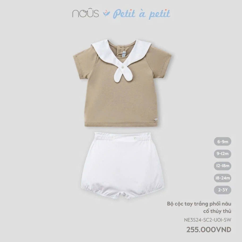 Nous Baby Bộ cộc tay áo kiểu dáng dễ thương in họa tiết dành cho bé ...