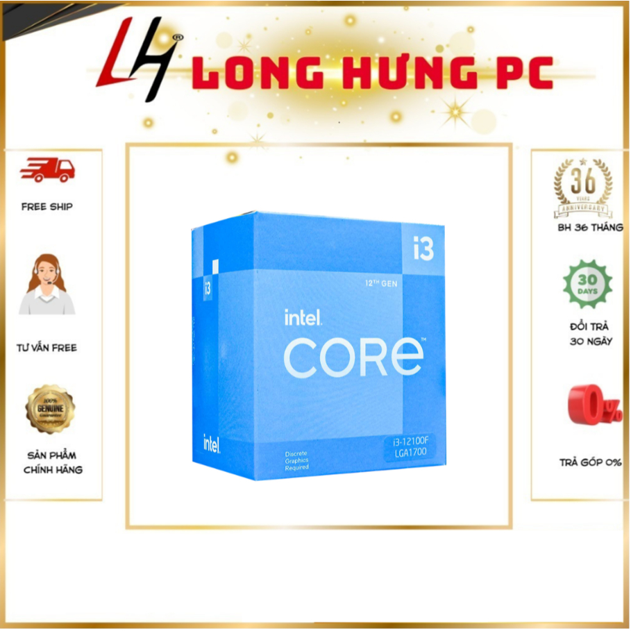 CPU intel Core i3 genth 12, core i3 12100, core i3 12100F Tray New ...