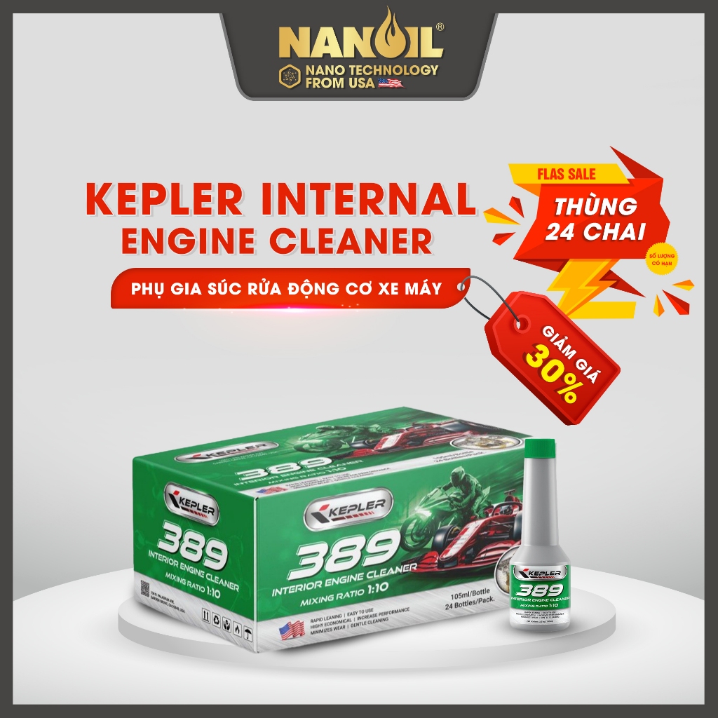 Thùng phụ gia súc rửa động cơ KEPLER INTERNAL ENGINE CLEANER (105ml) làm sạch hiệu quả các cặn ...